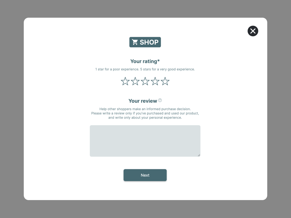 Product Review Form for Ecommerce | involve.me